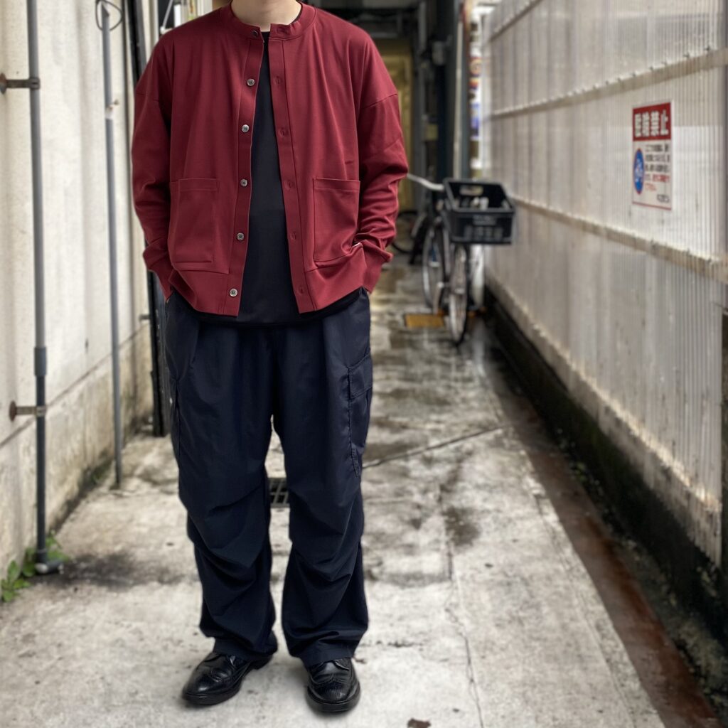 【amne】CIRCULAR RIB crew cardigan Bordeaux | unstable | 公式オンラインショップ