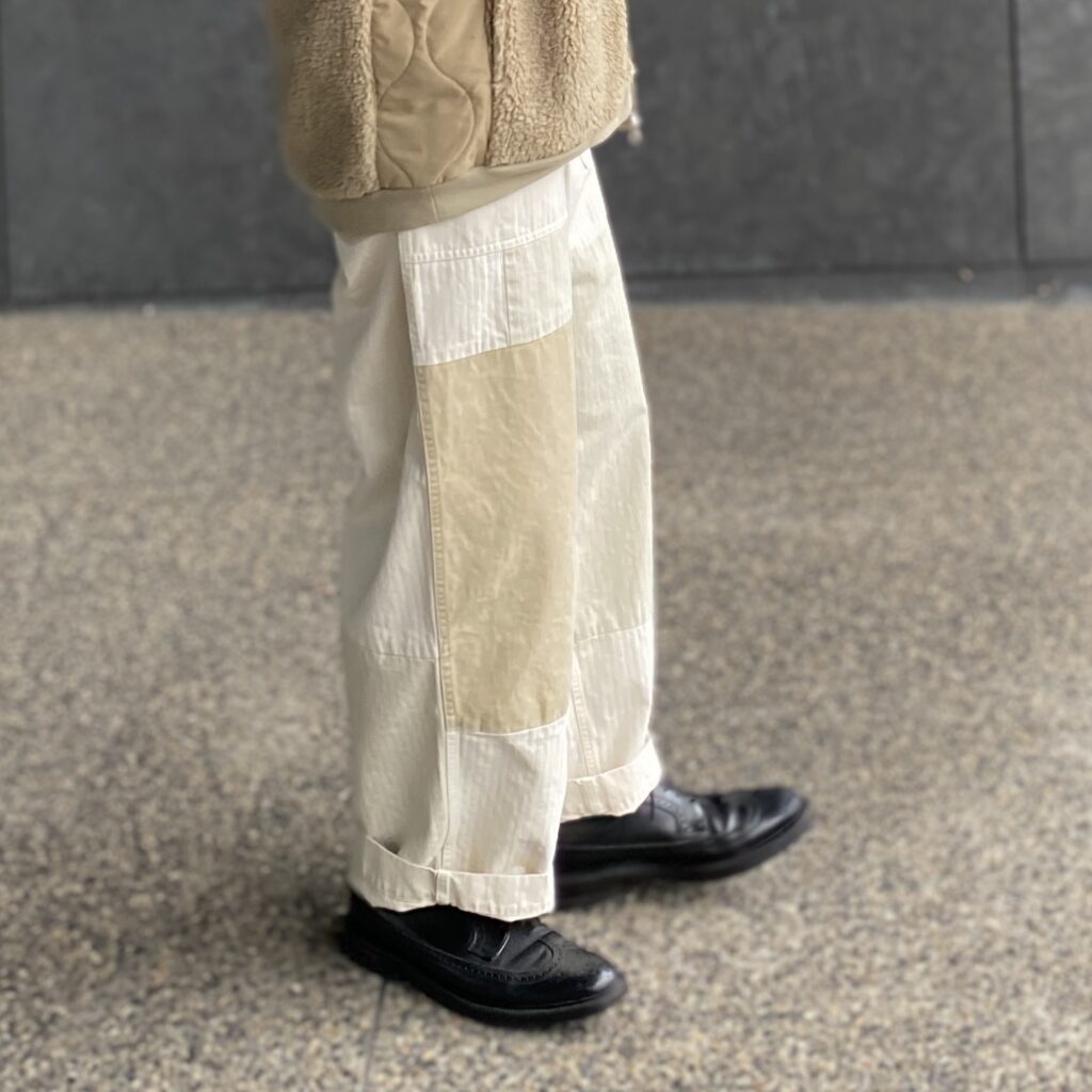 【H.UNIT】Herringbone switching baker easy pants Kinari | unstable | 公式 ...