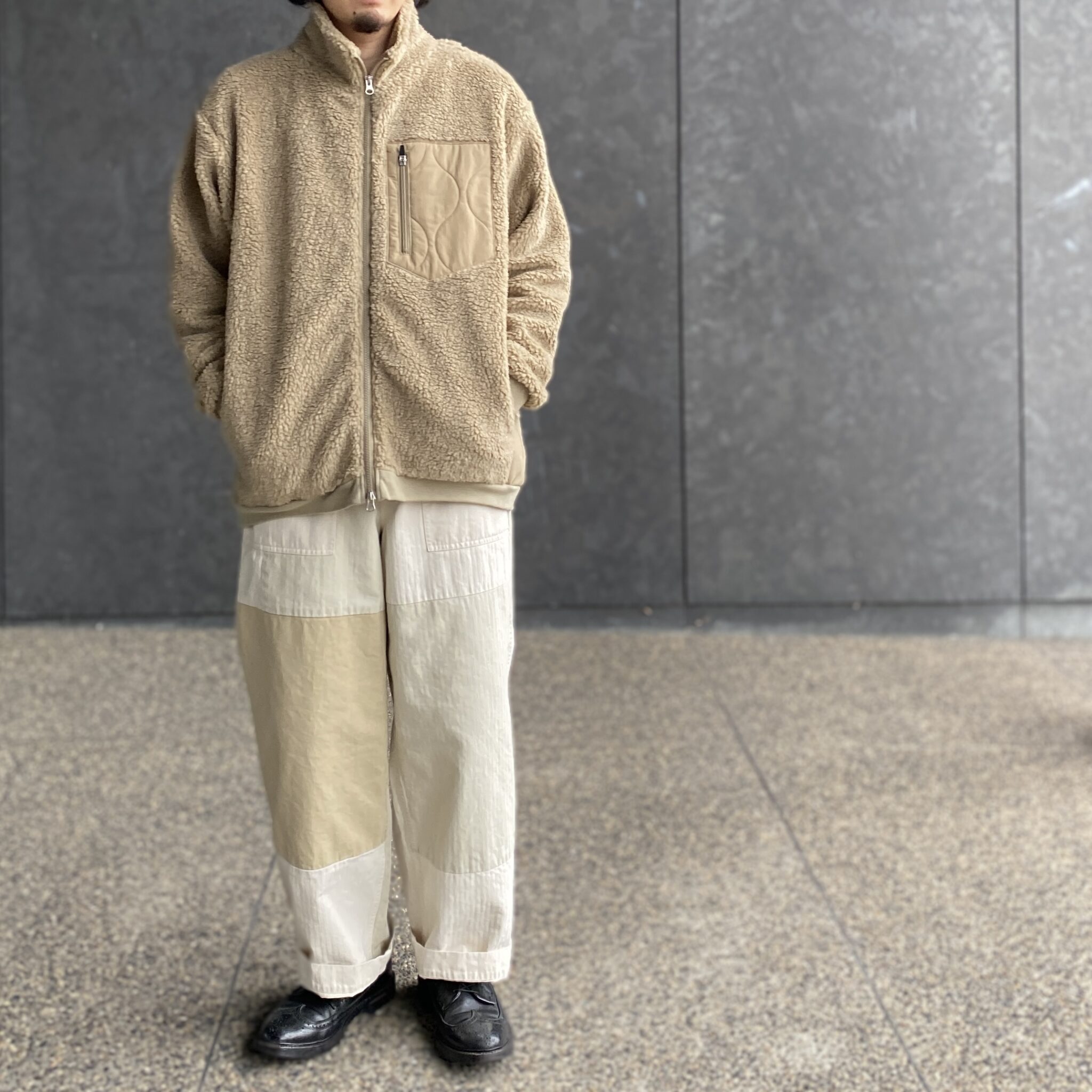 【H.UNIT】Herringbone switching baker easy pants Kinari | unstable | 公式オンラインショップ