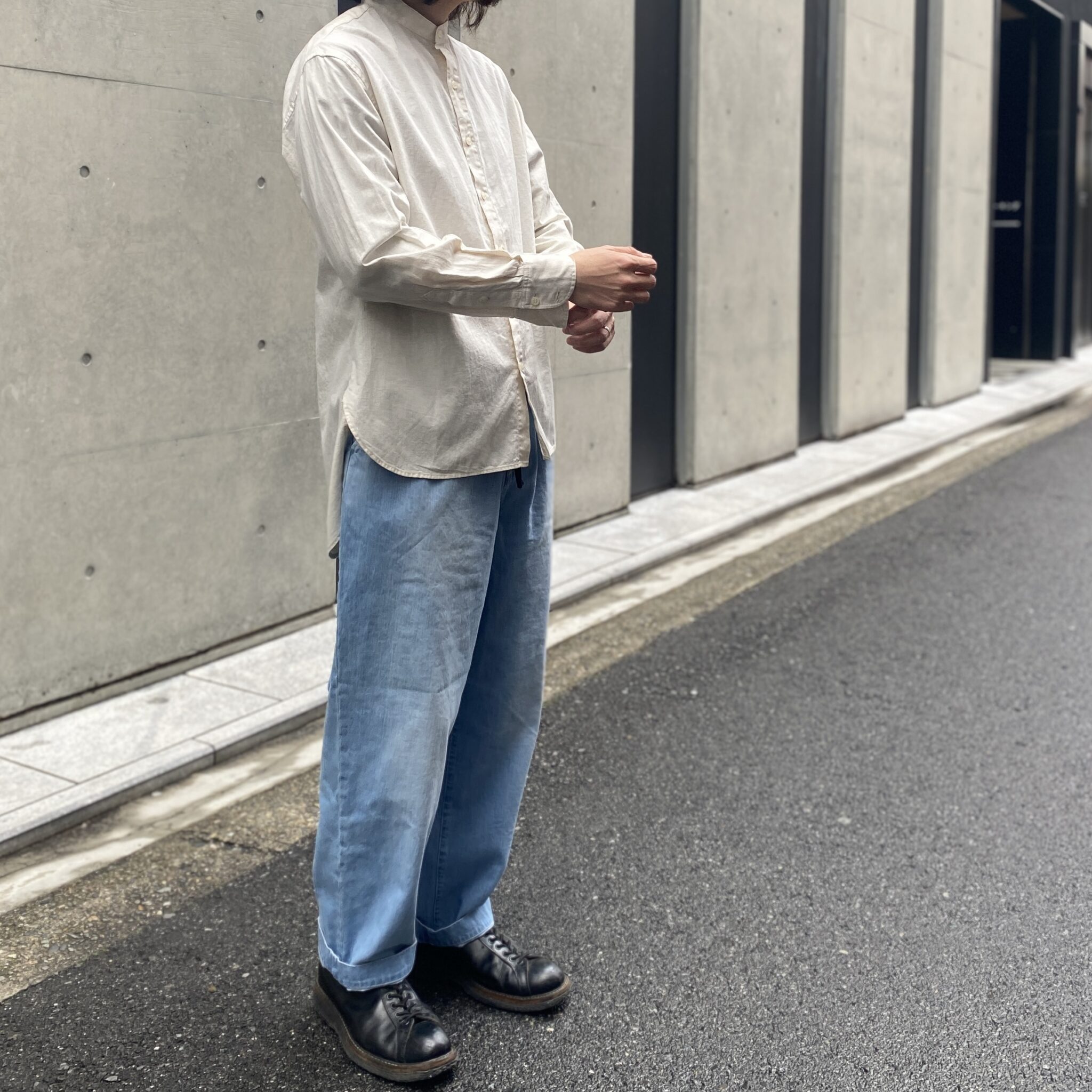 【H.UNIT】Denim easy pants (Used wash) Light Indigo | unstable | 公式オンラインショップ