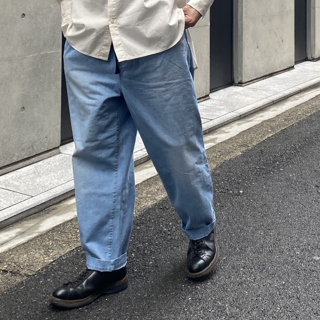 【H.UNIT】Denim easy pants (Used wash) Light Indigo | unstable | 公式オンラインショップ